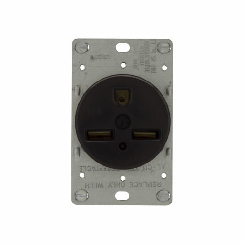 Eaton Cooper Wiring Power Device Receptacle 30A, 250V Black - Mill ...